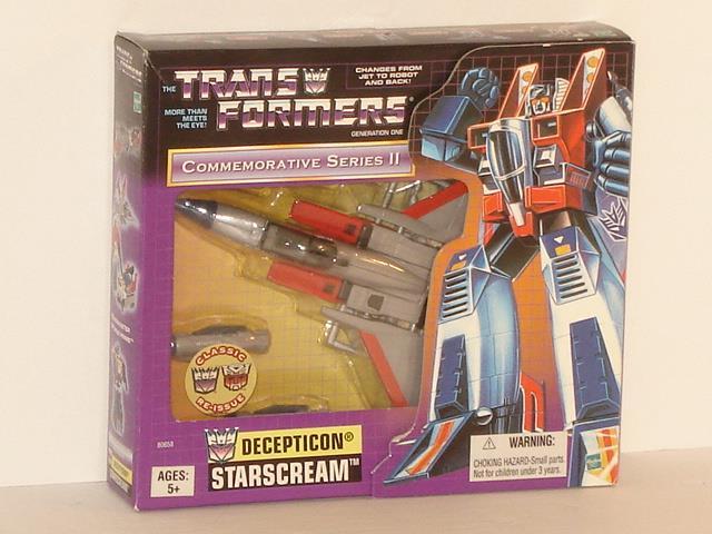 HASBRO COMMEMORATIVE SERIES REISSUE STARSCREAM 2002 MISB LOT # 1 MINTY ...