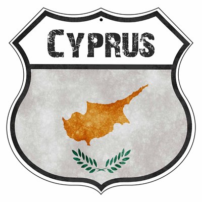 Cyprus Country Flag Novelty Highway Shield Aluminum Metal Sign | eBay