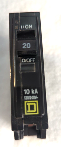 Square D QO120CP Miniature Circuit Breaker - 20 A, 1 Pole, 120/240 VAC ...