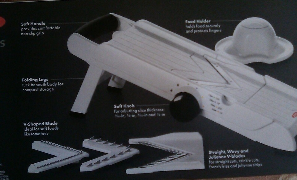 New OXO Mandoline V-Blade Slicer Non Slip Grip + 3 extra Blades | eBay