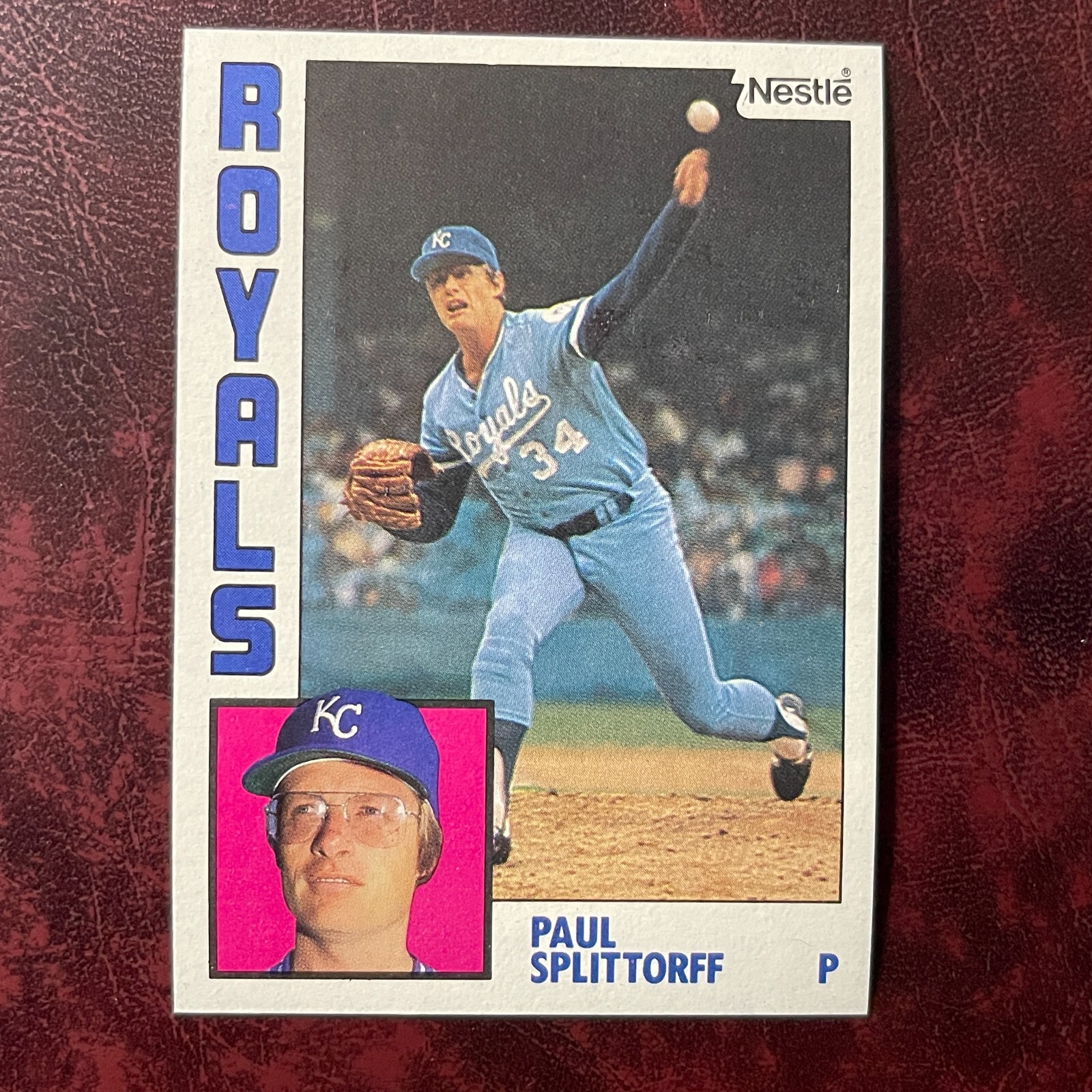 1984 Topps NESTLE Set PAUL SPLITTORFF Parallel #52 K.C. ROYALS ** MINT ...