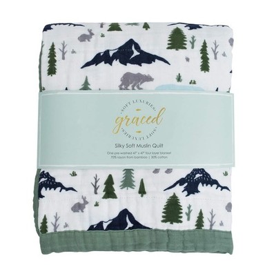 GRACED SOFT LUXURIES Muslin Baby Blanket Breathable Ultra-Soft Quilt ...
