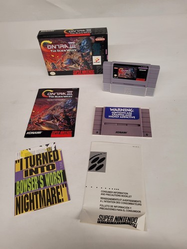 Contra 3 The Alien Wars SNES Video Game Cartridge - Sealed | eBay