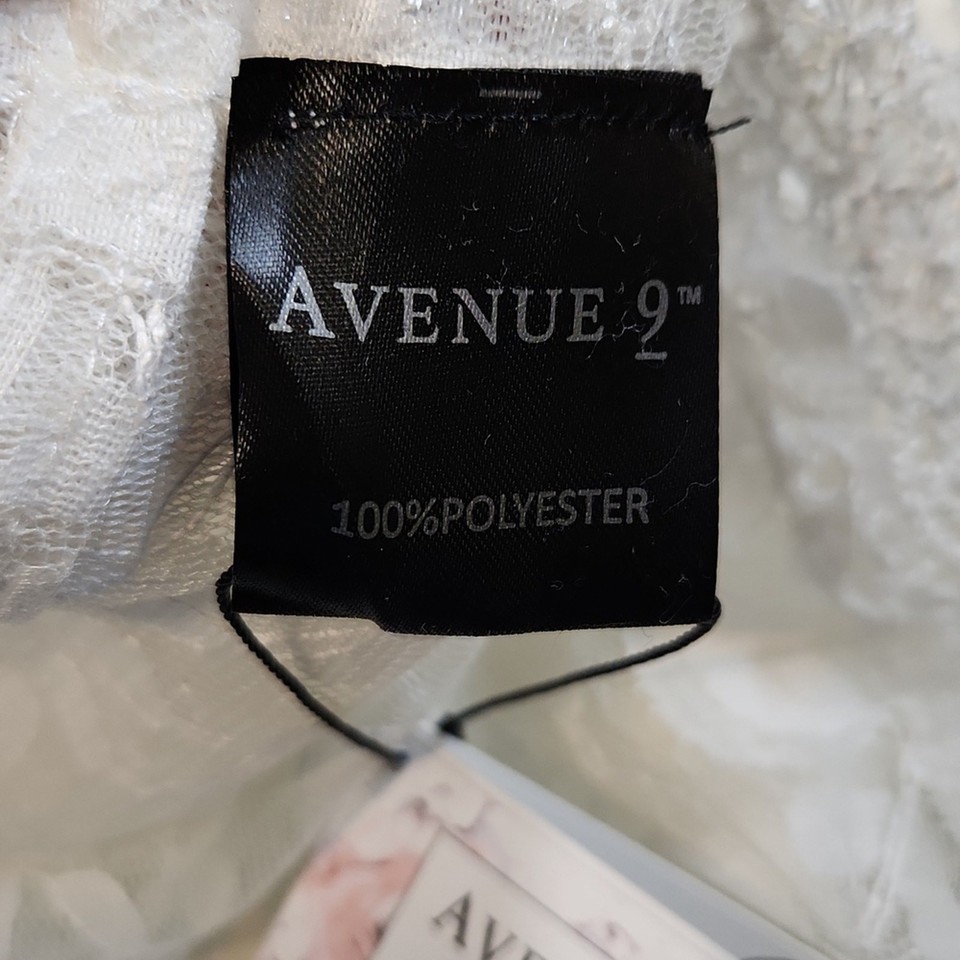 Avenue 9 Womens Infinity Scarf White Mesh Lace Fringe Fairycore ...