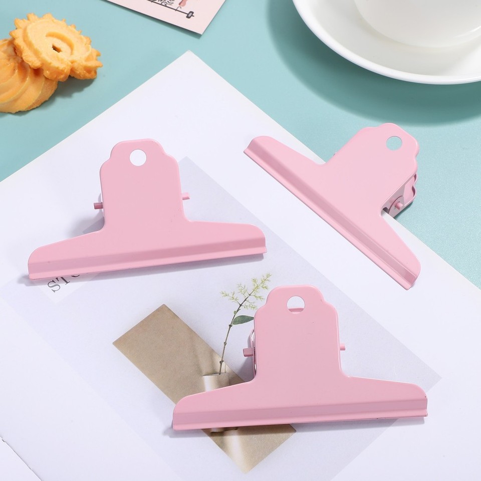 3 Pcs Bulldog Clips Metal Document File Clips Hinge Binder Paper | eBay ...