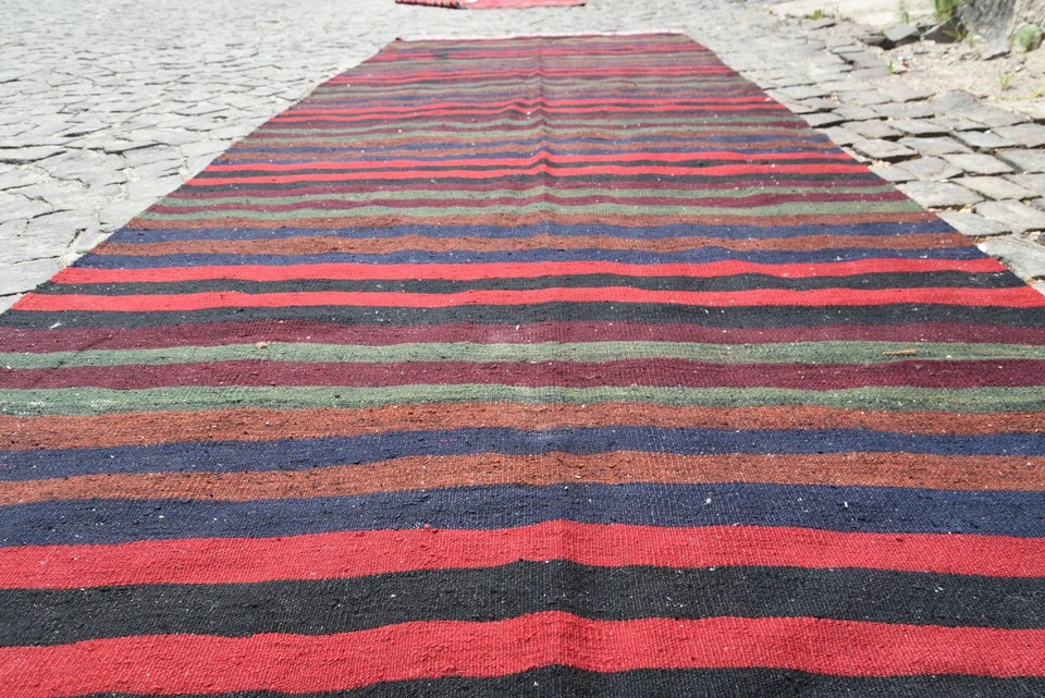 Decorative Rug, Black and Orange Patchwork, 4.6x12.3 ft | eBay