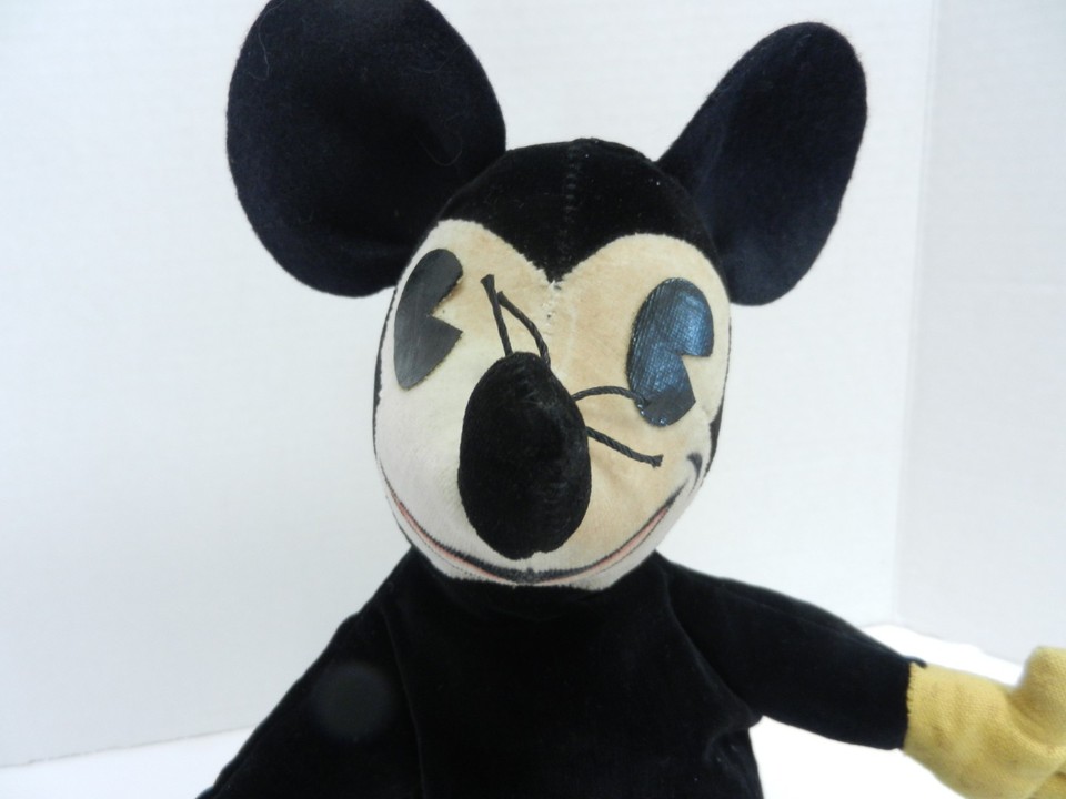 EXTREMELY RARE KNICKERBOCKER MICKEY MOUSE HAND PUPPET 1930'S NEAR MINT ...