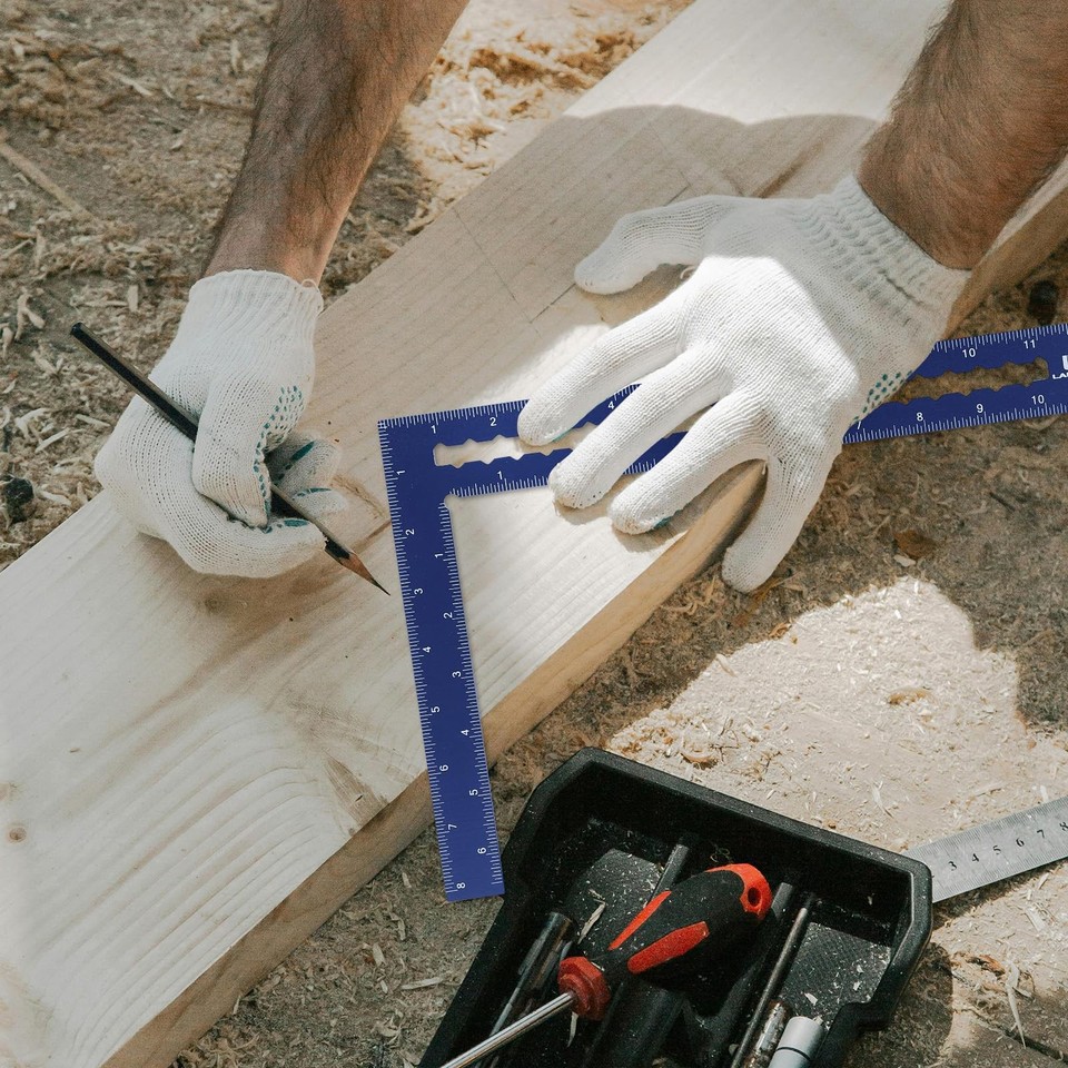 Carpenter Square - 8 x 12 Inch Right Angle Ruler, Laser Scales ...