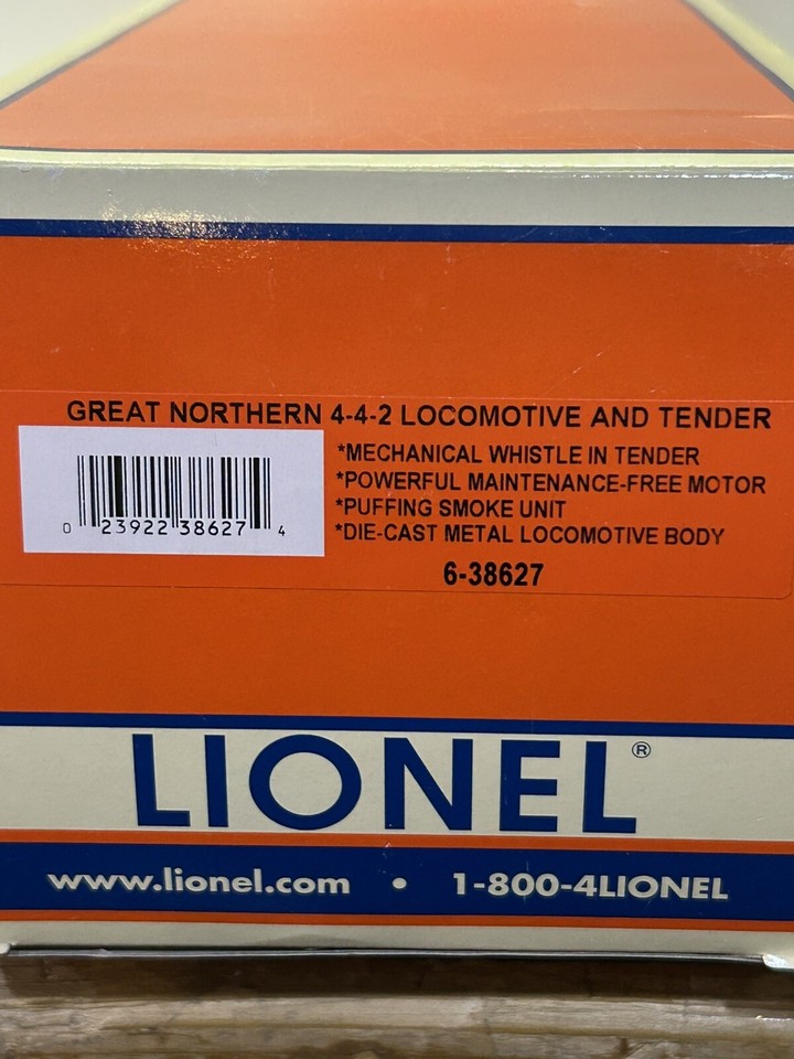 Lionel 6-38627 Great Northern #1702 4-4-2 Steam Engine w/Tender Ex-LN ...