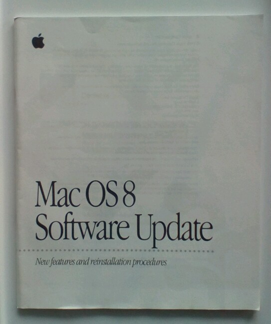 Apple Macintosh Mac OS 8 Software Update Manual from 1997 B033-0609-A ...