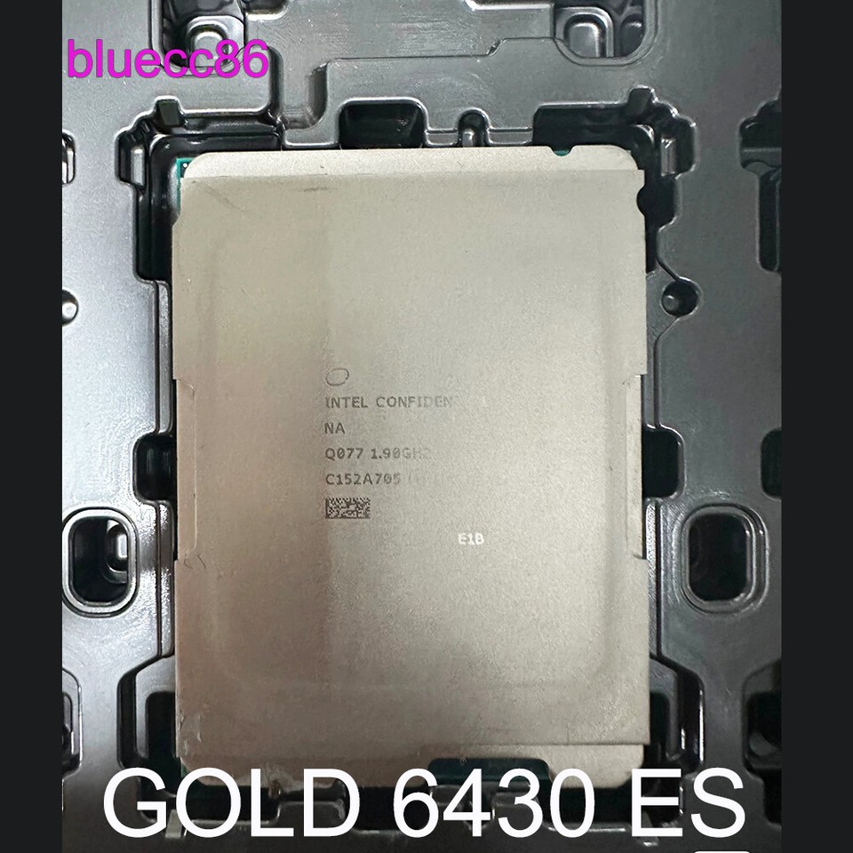 Intel Xeon GOLD 6430 ES Q077 32C/64T 1.9G 185W LGA4677 CPU Processor | eBay