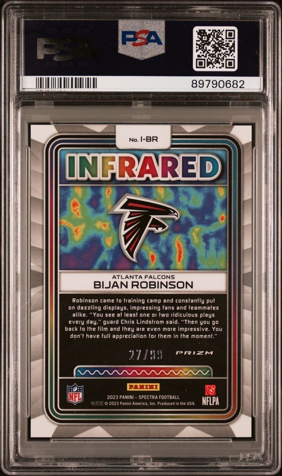 2023 Panini Spectra Bijan Robinson Infrared /99 PSA 9 POP 1!!!! | eBay