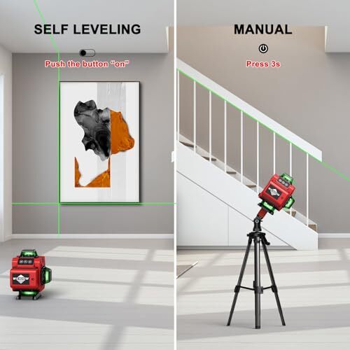 Laser Level,4D 16 Lines Laser Level 4x360 Self Leveling Tool for ...