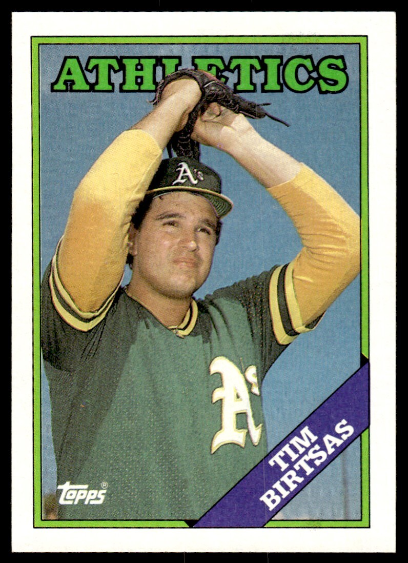 1988 Topps Baseball Card Tim Birtsas Oakland Athletics #501 | eBay
