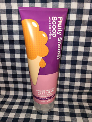 NEW Fruity Sherbet Scoop 8 oz Ultimate Hydration Body Cream Bath & Body ...