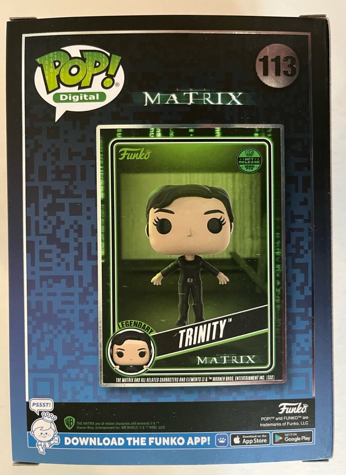 Funko Pop! Digital! Trinity - The Matrix #113 1550 PCS W/PROTECTOR ...