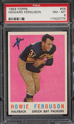 1959 Topps FB Card # 56 Howard Ferguson Green Bay Packers PSA 8 NM-MT ...