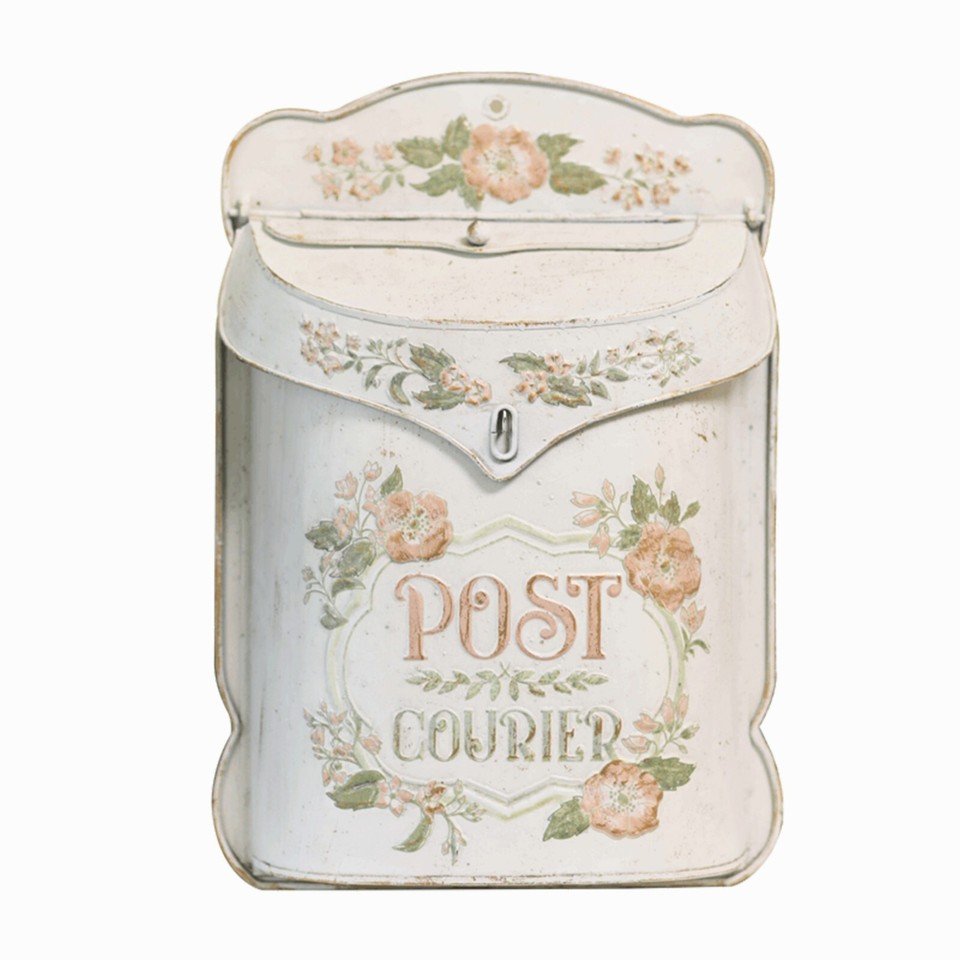 Vintage Rustic Letter Box Post Box Wall Mounted Decorative Metal ...