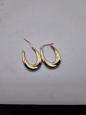 Vintage Gold Over Sterling Hoops By SlC | eBay