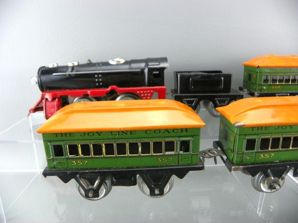 Vintage 1930's PreWar MARX O Tin Electric Steam Locomotive & Joy Line ...