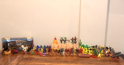 Vintage Western Cowboys, Indians, Vikings, Knights, & Ho Scale Figure ...