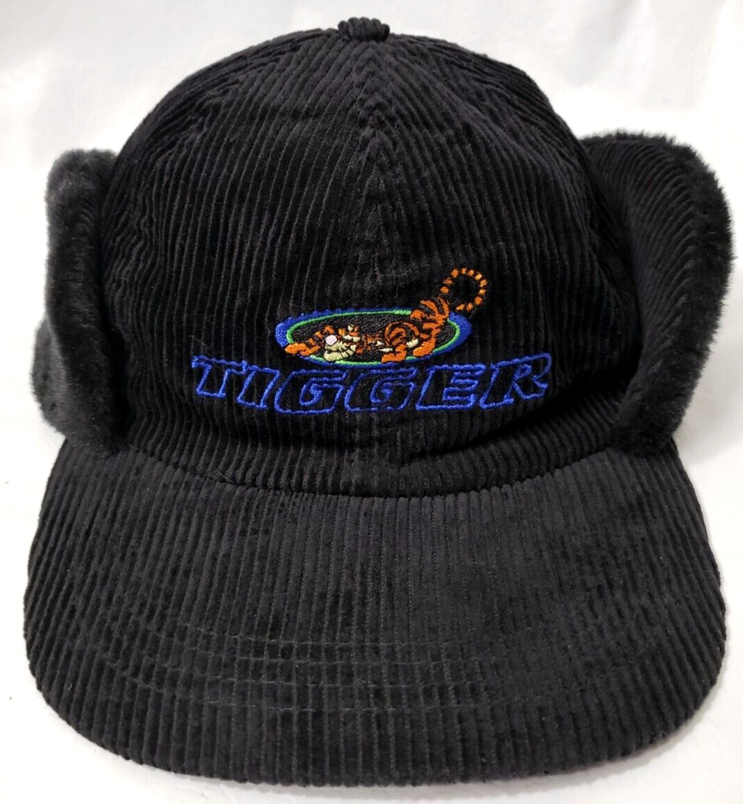 Disney Store Tigger Corduroy Hat Flap Cap Adult Black… - Gem