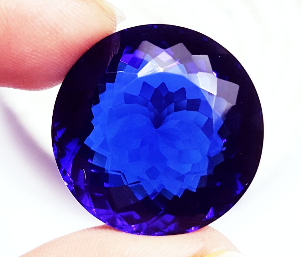 37.50 Ct Brazilian Tanzanite Color Topaz Loose Gemstone Certified With ...