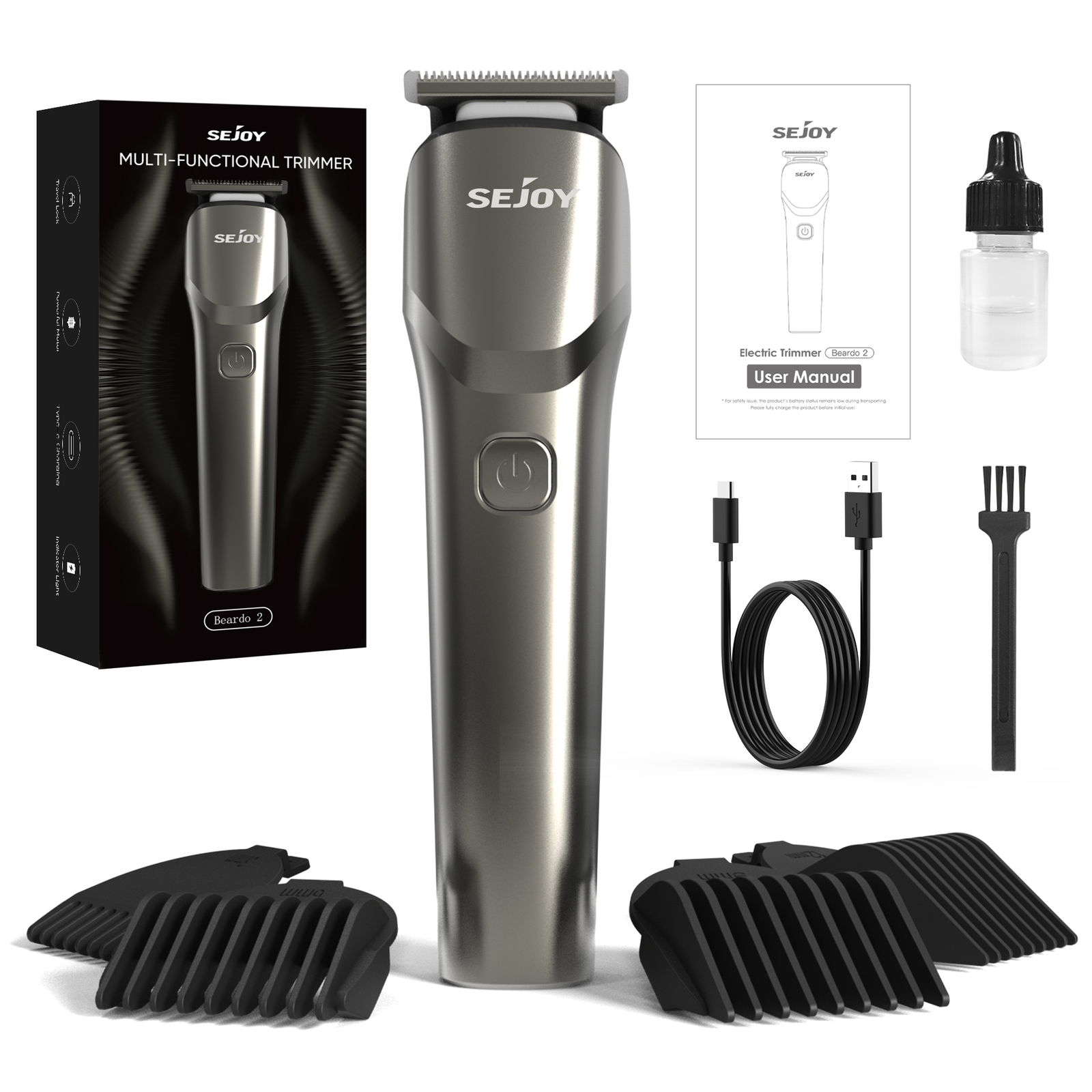SEJOY Professional Hair Clippers Cordless Barber Trimmer Beard Cutting ...