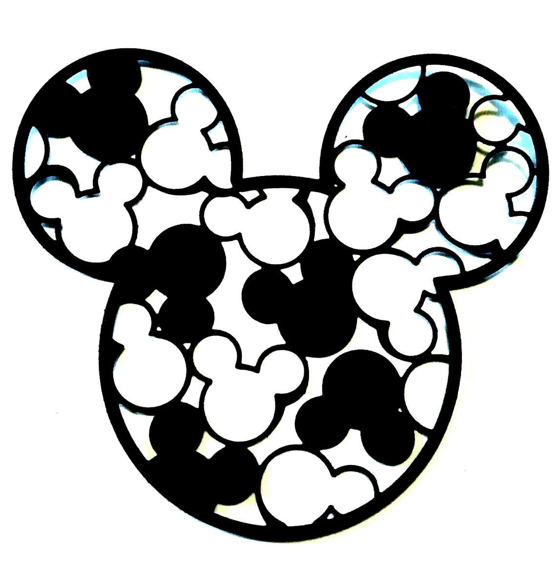 Mickey Face Silhouette