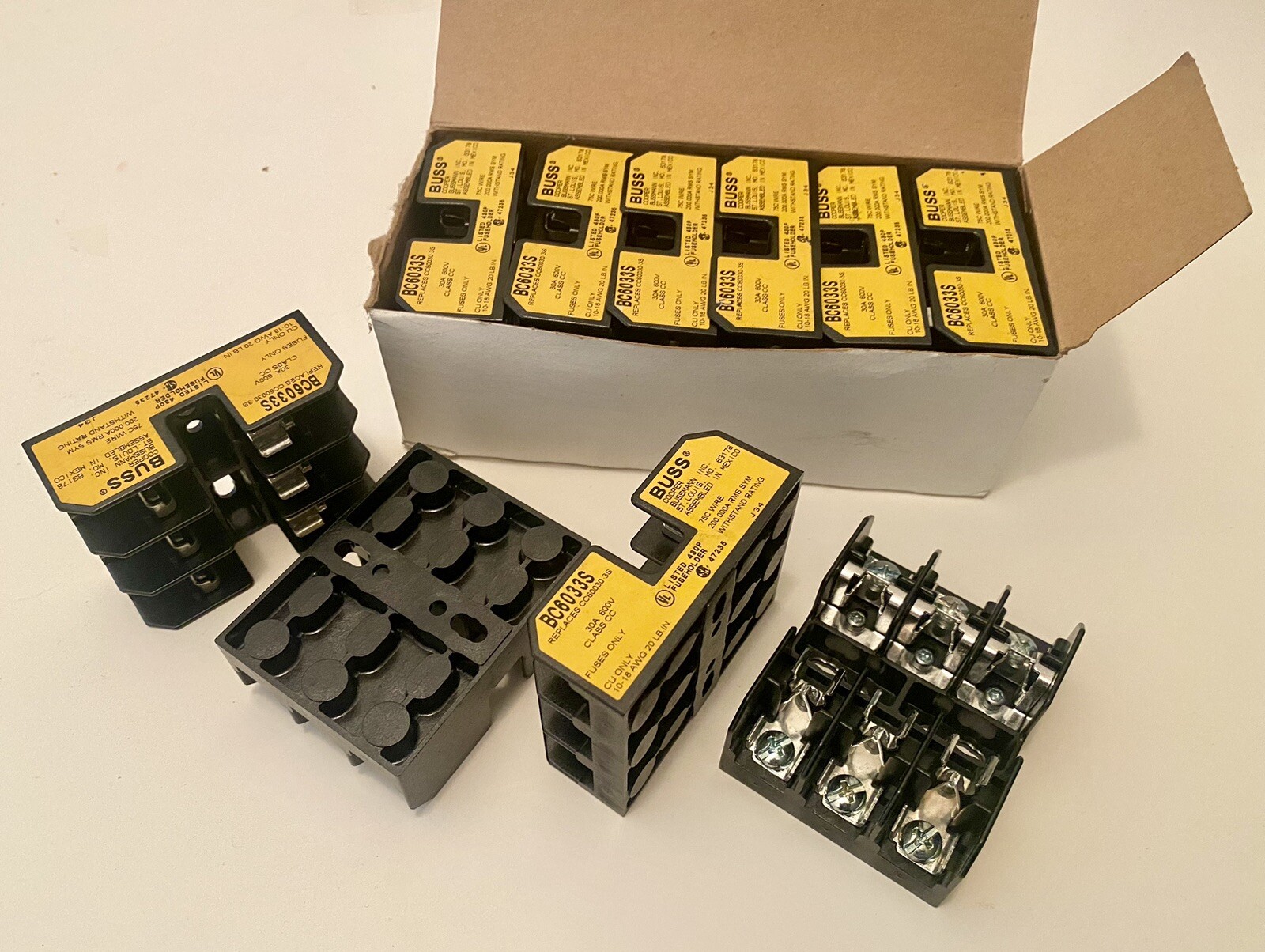 Bussman BC6033S 30A 600V Fuse Block Class CC BUSS Cooper NEW | eBay