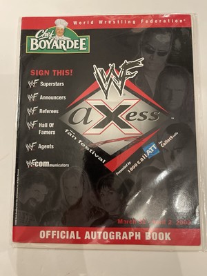 WWE WWF AXESS FAN FEST Autograph Book for WrestleMania 2000 UNSIGNED | eBay