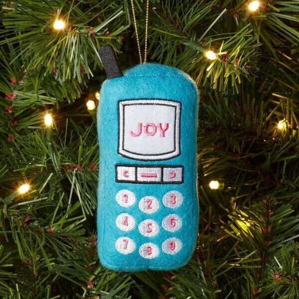 Wondershop Blue Joy Cell Phone Pink Merry Disc Player Ornaments Retro ...