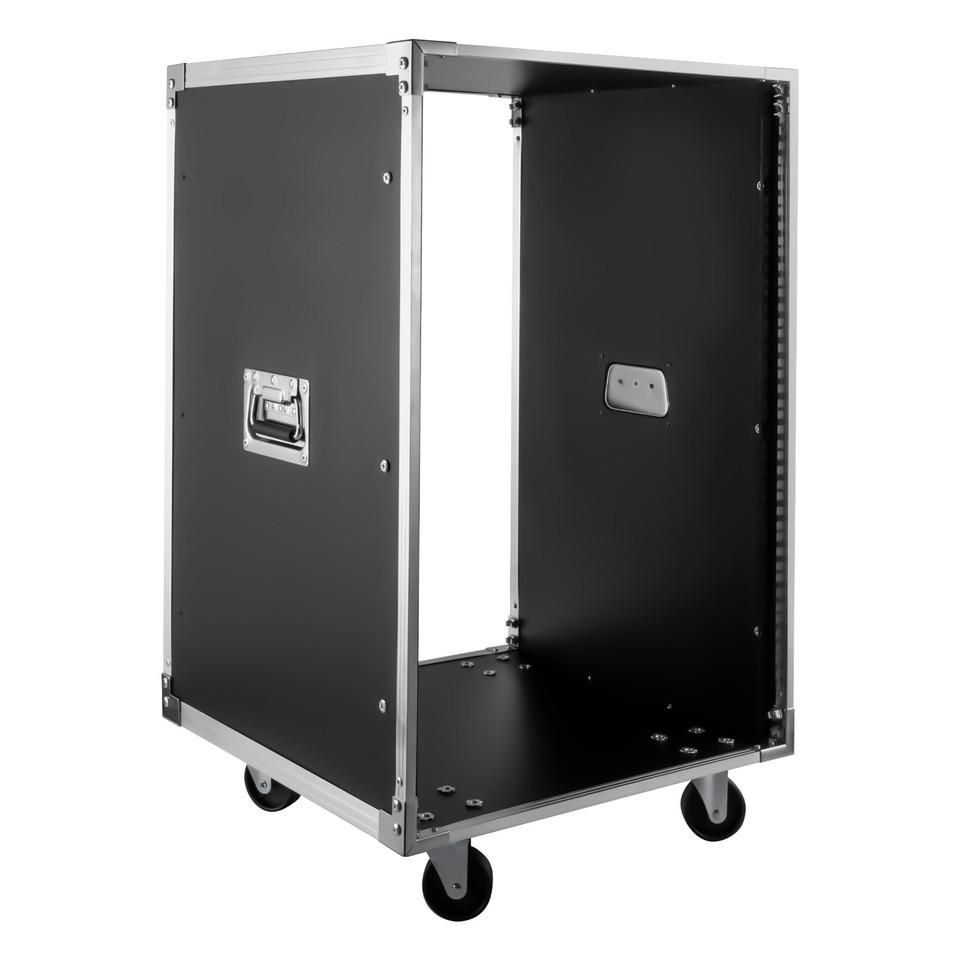 16U Cabinet Rolling Network Rack Audio Studio Video Telecom Equipment ...