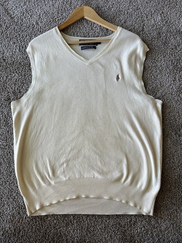 VTG 90s V-Neck Polo Ralph Lauren Sweater Vest Pony Preppy Eclectic ...