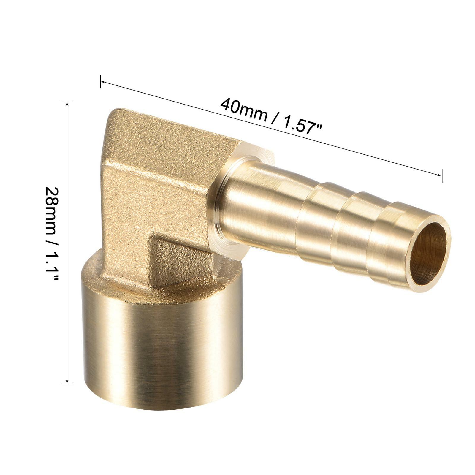 Brass Hose Barb Fitting Elbow 8mm Barbed x G1/4 Female Pipe Connector ...