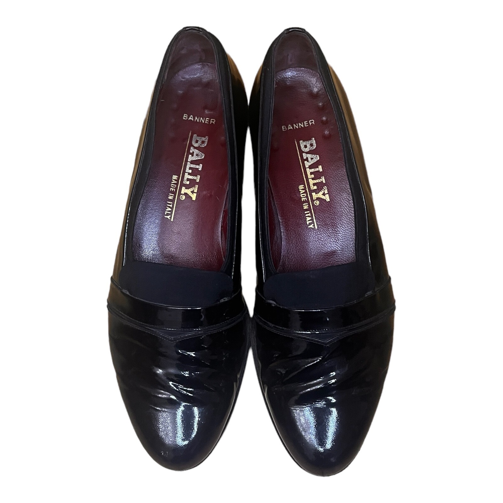 Bally Banner Italian Patent Leather Loafers Men's Siz… - Gem