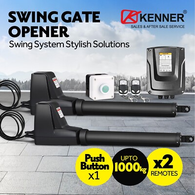 KENNER Automatic Electric Gate Opener Double Swing Remote Control Kit ...