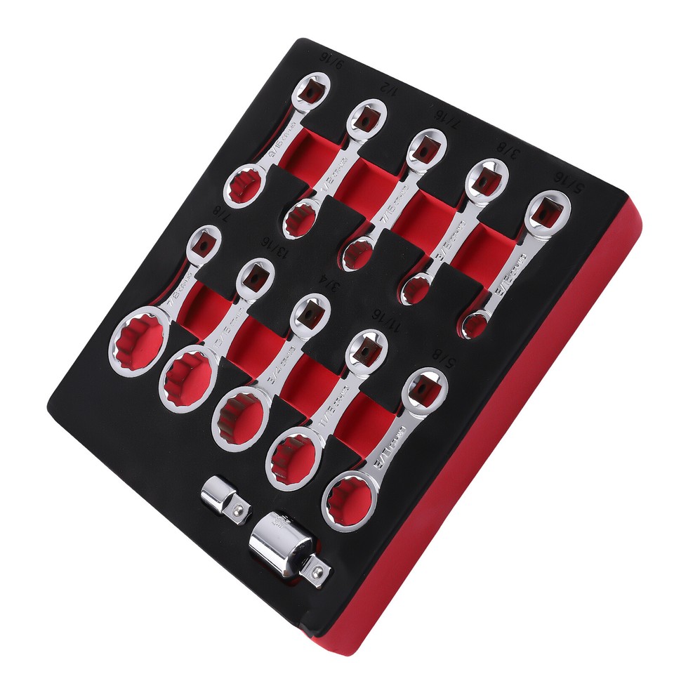 12-Point Socket Torque Adapter Set 12PC SAE 3/8" Drive Extension Kit 5/ ...