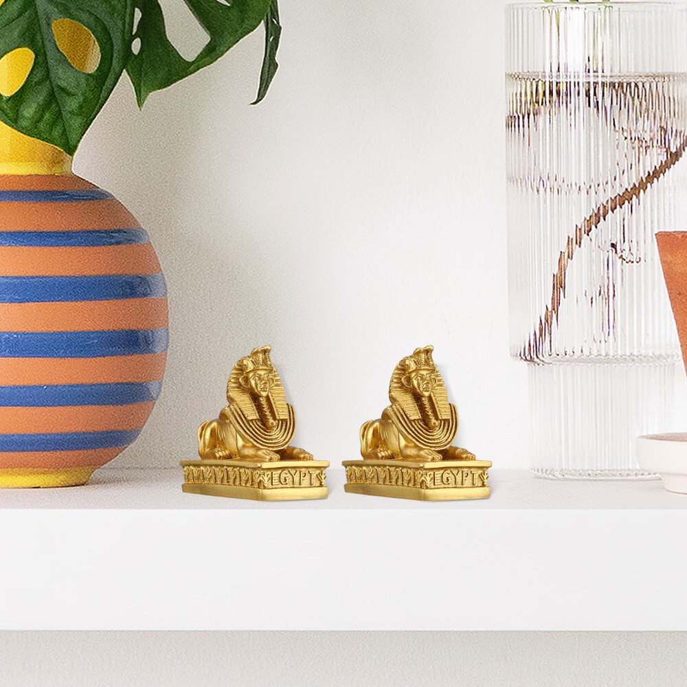 2 Pcs Sphinx Ornament Café Adornment Statue Small Decor Props Desk ...