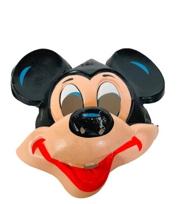 Mickey Mouse vtg Halloween Mask Ben Cooper Plastic Walt Disney ...