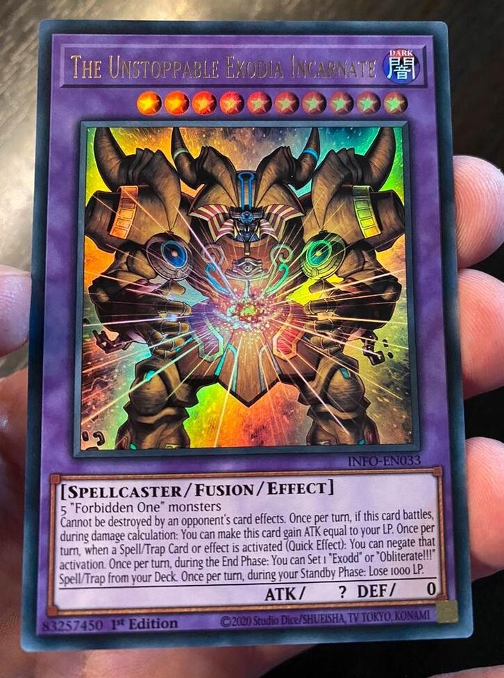 Yugioh - The Unstoppable Exodia Incarnate INFO-EN033 Ultra Rare 1st Ed ...