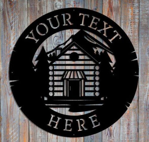 Personalized Cabin Monogram Metal Wall Art Family Name Sign Home ...