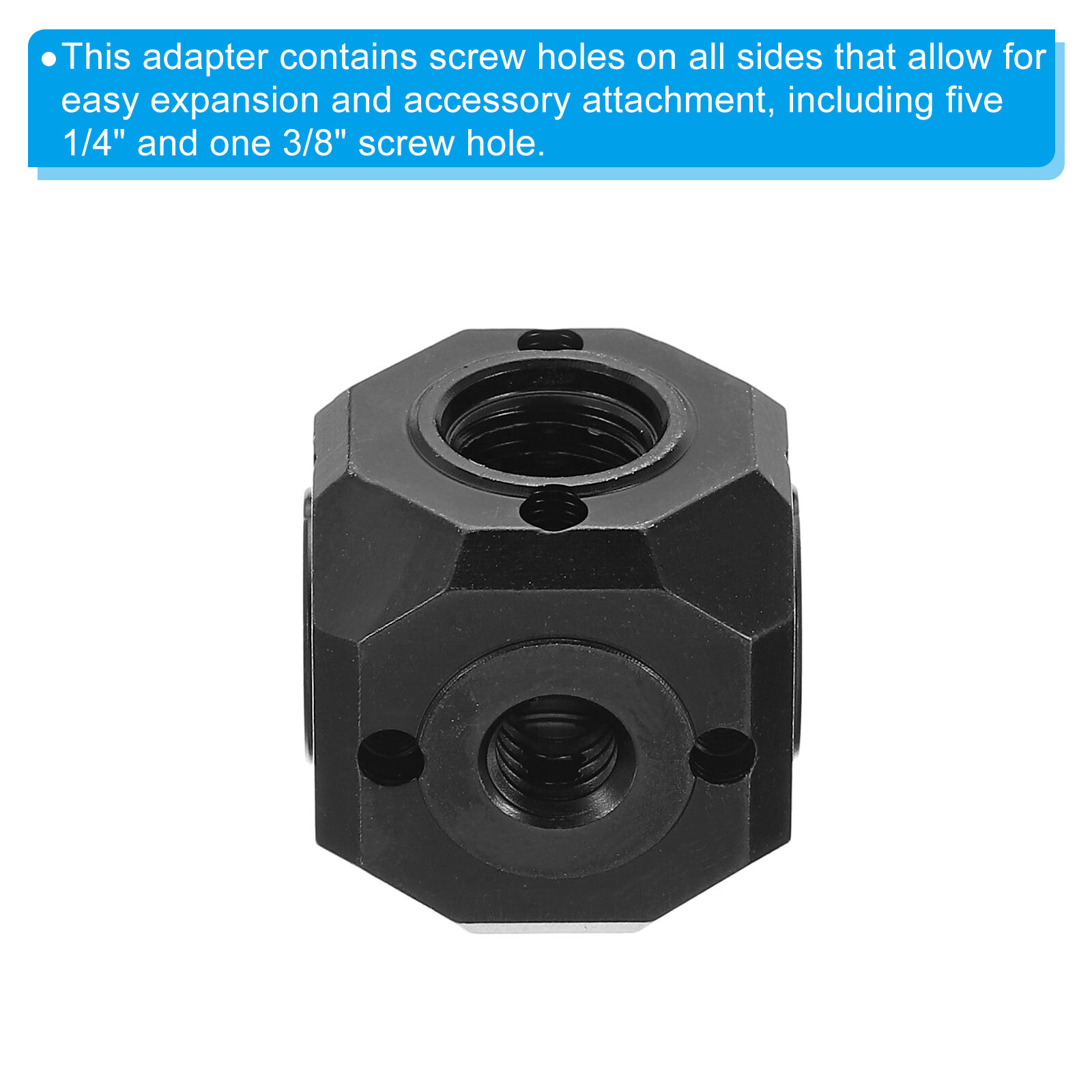 Universal 1/4" 3/8" Screw Hole Tripod Adapter, Magic Cubic Mount Cube ...