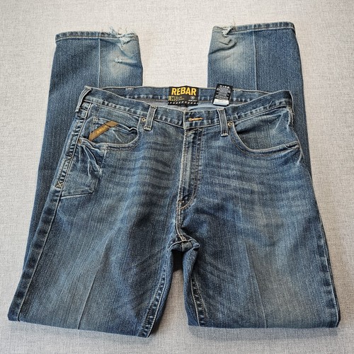 Ariat Rebar Mens Jeans 40×36 Blue M5 Slim Straight Denim Workwear | eBay