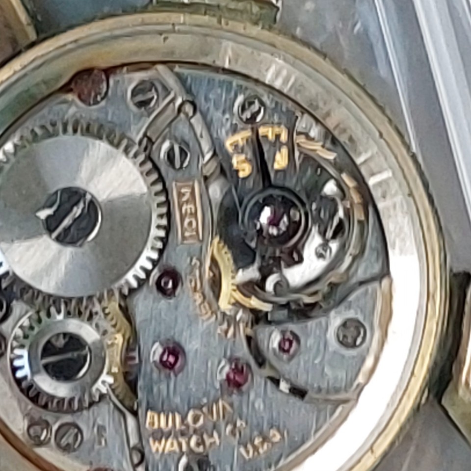 Vintage Bulova Watch Fancy Lugs 1949 17j Cal 10BM Mechanical 10k GP ...