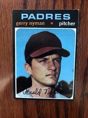 1971 TOPPS BASEBALL GERRY NYMAN HIGH Number Short Print #656 PADRES ...
