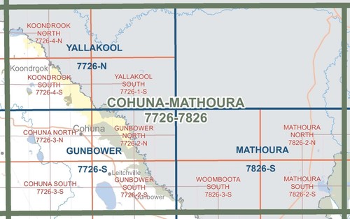 Vicmap 7726-7826 Cohuna-Mathoura 100K Topographical Map | eBay Australia