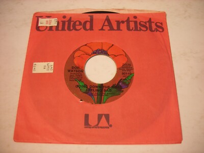 w SLEEVE Doc Watson Going Down the Road / Freight Train Boogie 1971 ...