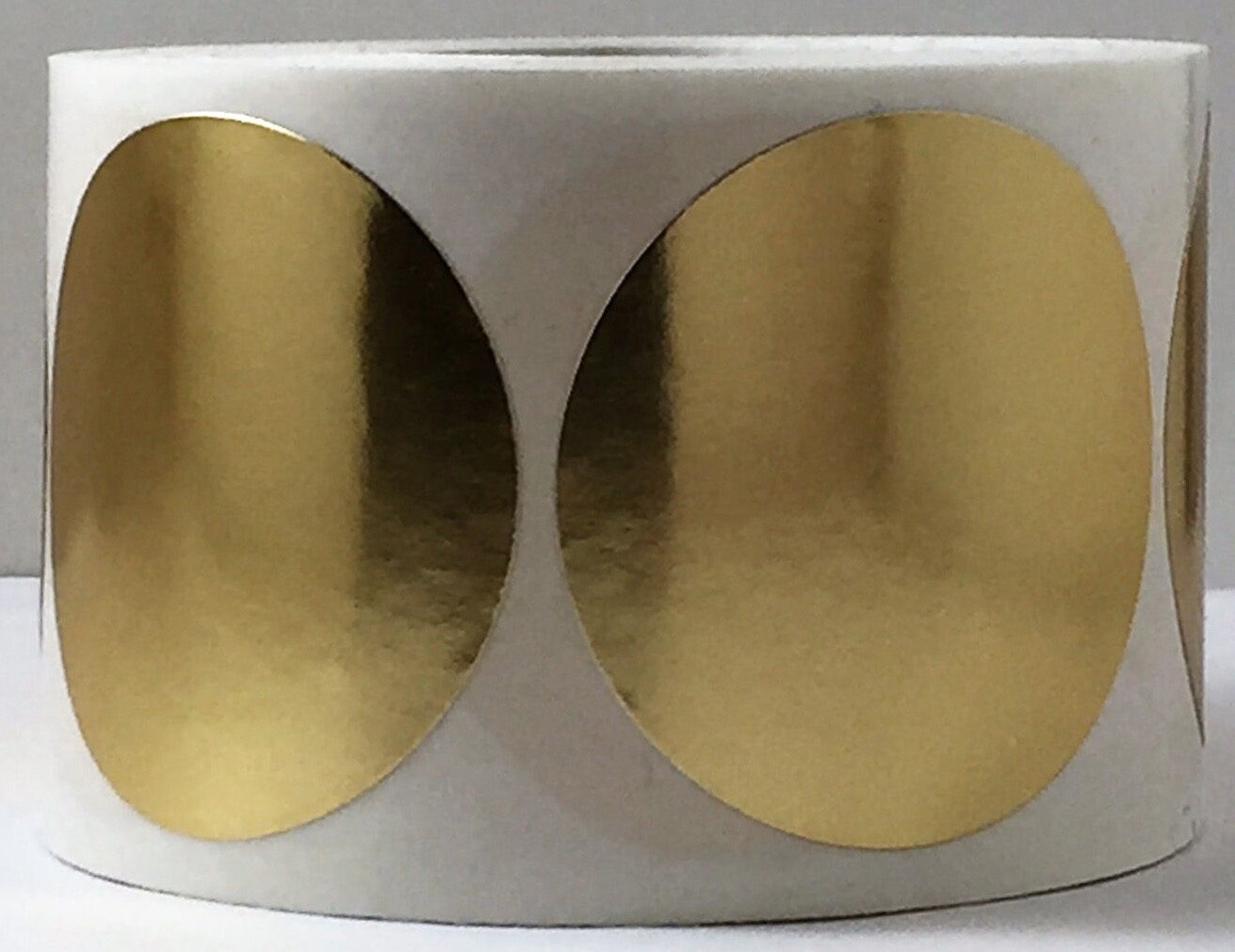 Bright Gold Metallic Foil labels/stickers 1 1/2 Inch Circle, Roll of ...