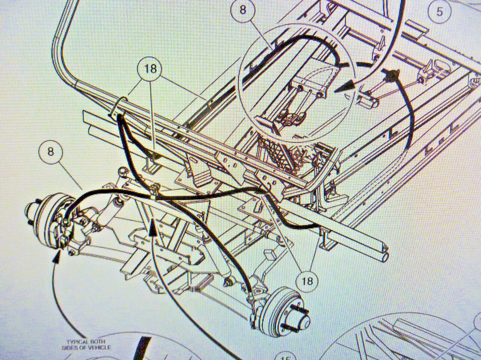 2015+ Club Car Carryall Front BRAKE Cables 101874601 | CA500 CA550 ...
